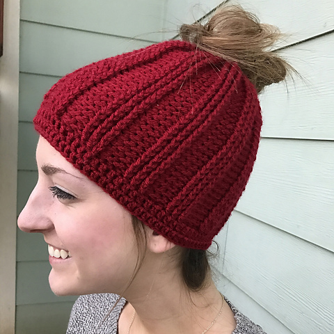 Tame Your Hair with a Messy Bun Hat | Lion Brand Notebook
