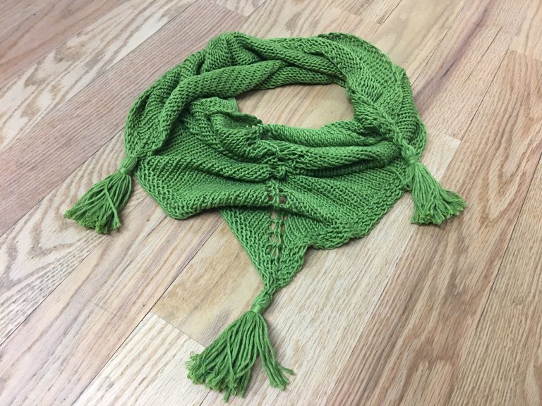 How To Knit A Triangle Shawl Shape From the Top Down